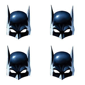 Batman Birthday Party Supplies Pack for 16 Guests with Batman Masks, Plates, Cups, Napkins, Table Cover, Birthday Banner and an Exclusive Pin, by Another Dream