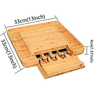 Personalized Charcuterie Board/Customized Bamboo Cheese Board/Serving Tray and Knife Set - Perfect Corporate, Wedding, Closing, Realtor, Birthday, Housewarming Gift - Gift for Dad/Mom (05)