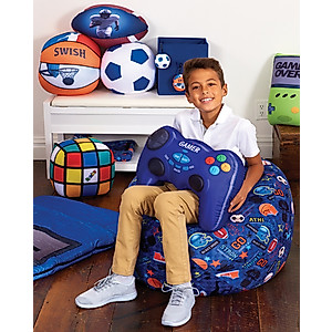 iscream Old School! Rubik's Cube Shaped 11" x 11" x 11" Accent Throw Pillow