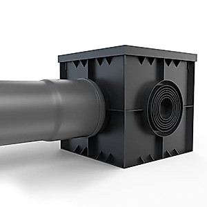 Vodaland - 16x16 Inch Catch Basin. PPE Plastic with 100% Stainless Steel - ADA/Heel Proof Grate and Sediment Basket Included.