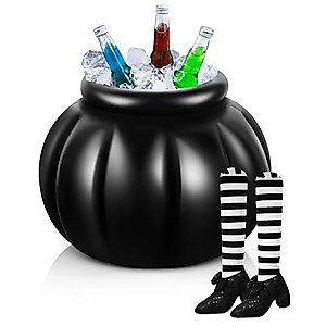 Jenaai St Patrick's Day Inflatable Drink Cooler with Legs Party Cooler Large Serving Bar Inflatable Drink Container Food Beverage for Indoor Outdoor Irish Party Supplies Decoration(White)