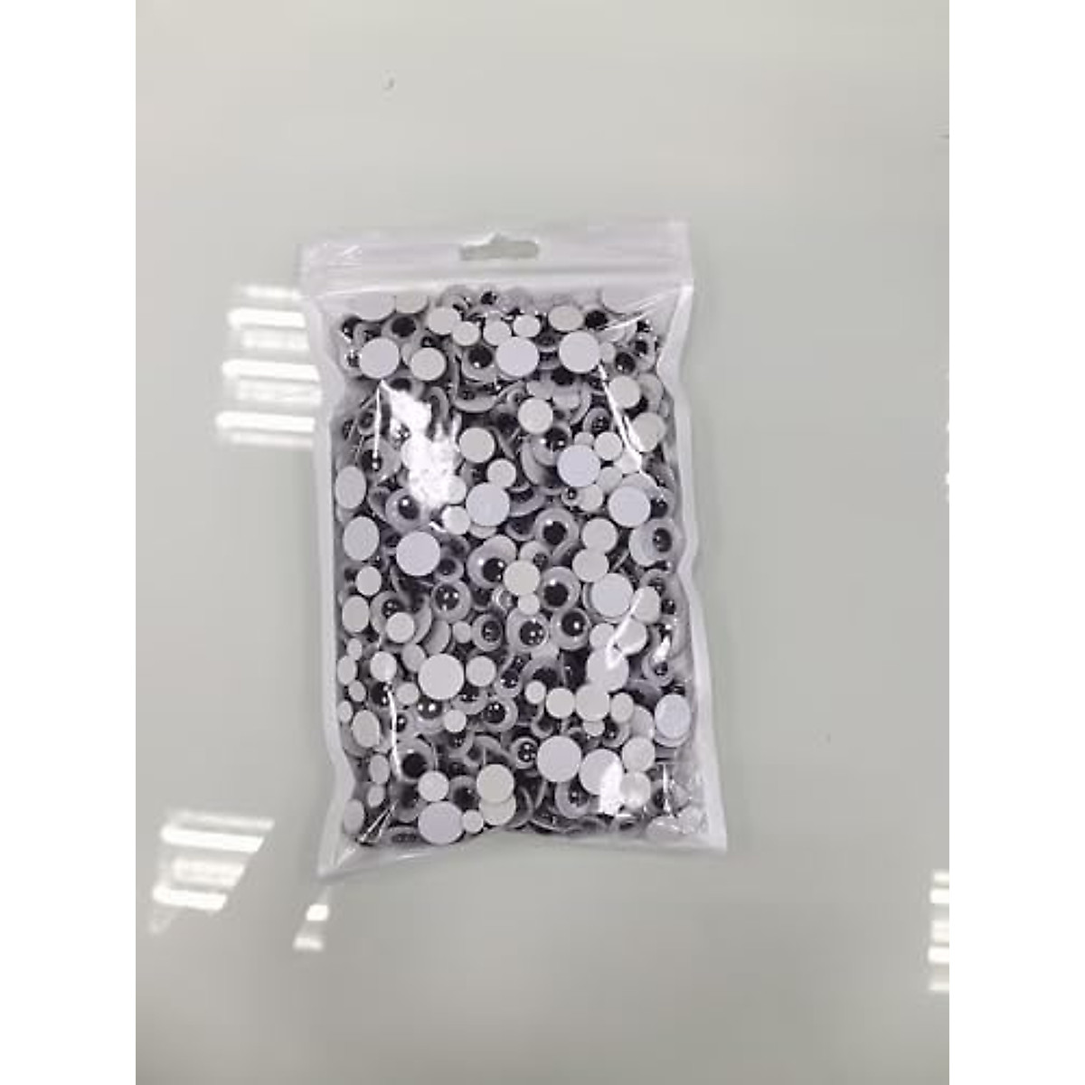 1000 Pcs Craft Eyes Self Adhesive Craft Stickers Wiggle Googly Eyes Comes in Black and White and VariousSizes Googly Eyes for Crafts DIY Crafts Decoration (6/8/10/12mm)