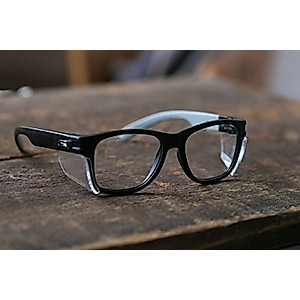 MAGID ANSI Z87+ Performance Anti-Fog Safety Glasses with Side Shields, Scratch-Resistant, Comfortable & Stylish, Cloth Case Included, Clear Lens, Y50 Iconic Design, Y50BKAFC (1 Pair)