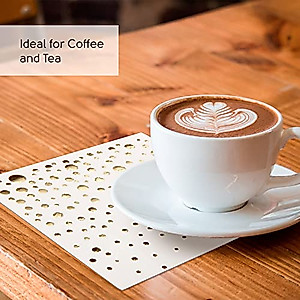 Stylish 5x5 Inch Gold Napkins -100 Pack of White and Gold Cocktail Napkins - Add Sparkle to Your Event with Party Napkins - 3 Ply Gold Paper Napkins - Disposable Wedding Napkins or Dessert Napkins