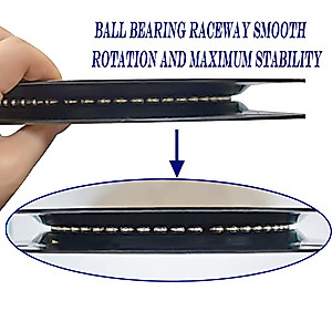 10Inch Bar Stool Swivel Plate Heavy Duty, Chair Swivel Base with Solid Ring of Ball Bearings, 600lbs Capacity Replacement Swivel Seat Parts Lazy Susan Hardware for Barstools Recliner Chair Boat