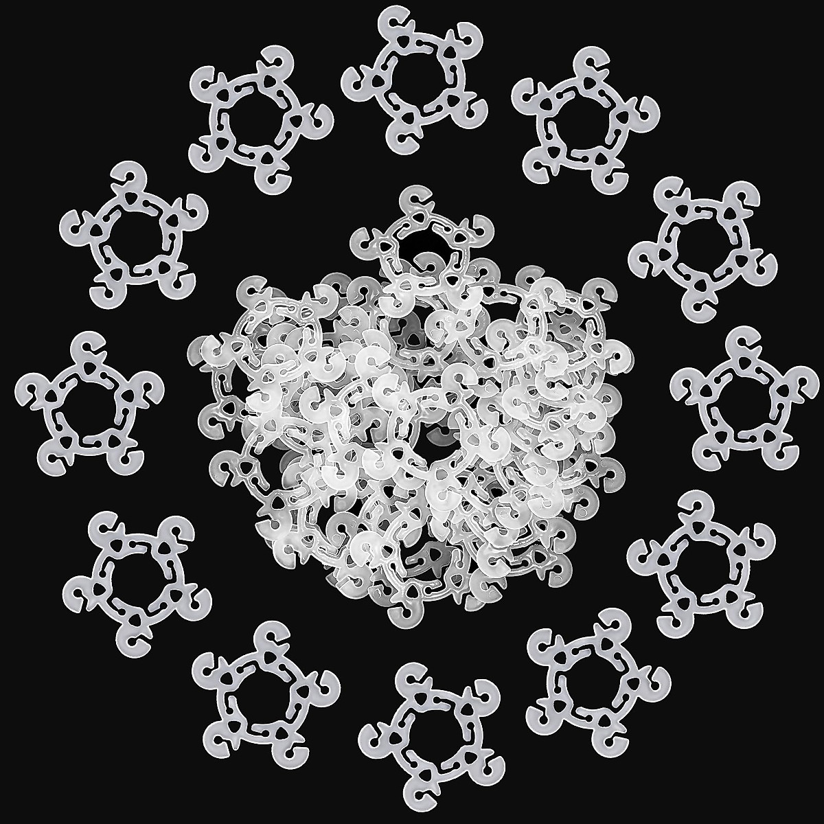 Eduftis 30Pcs Balloon Clips for Balloon Arch, White Balloon Connectors Clip Holders, Balloon Arch Column Stand for Birthday Wedding Baby Shower Party Decorations