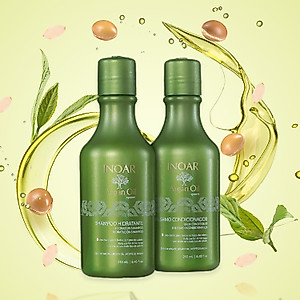 Inoar Argan Oil Shampoo & Conditioner Set for Men & Women, Nourishing, Repair Dry Damaged Hair, Hydration, Strengthen & Chemically Treated Hair, 2 Bottles, 8.5 oz. each