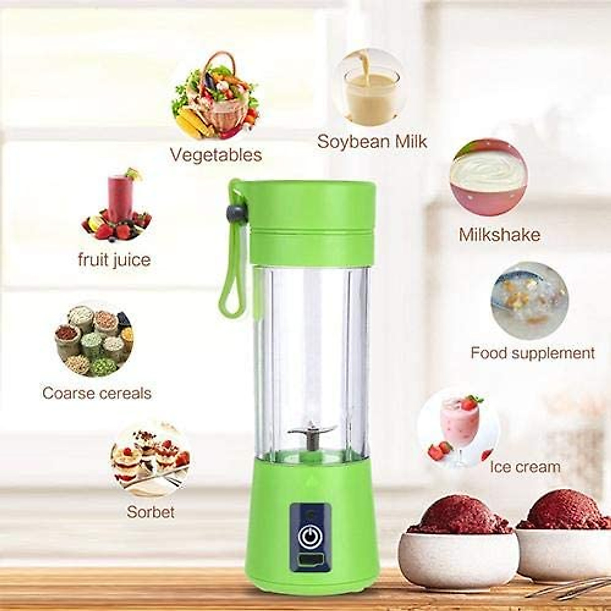 Portable Blender, Personal Mixer Fruit Rechargeable with USB, Mini Blender for Smoothie