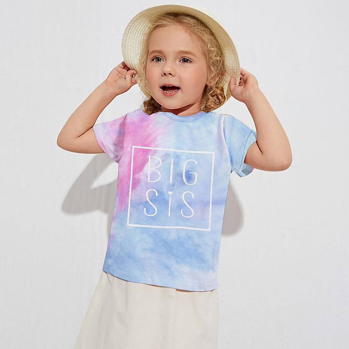 MNLYBABY Big Sister Shirt Toddler Baby Girl Promoted to Big Sister Announcement Tshirt Infant Short Sleeve Clothes