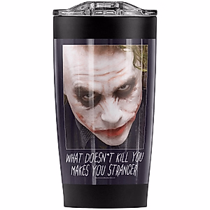 Logovision Batman Dark Knight Joker Stranger Stainless Steel Tumbler 20 oz Coffee Travel Mug/Cup, Vacuum Insulated & Double Wall with Leakproof Sliding Lid | Great for Hot Drinks and Cold Beverages