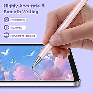 Stylus Pens for Touch Screens, High Precision 2-in-1 Disc Stylus Pen for iPad Compatible with iPhone/iPad/Android/Tablets and All Capacitive Touch Screens