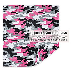 Tirrinia Soft Camo Throw Blanket for Couch, Fluffy Fuzzy Sherpa Blanket for Camping Traveling Bed Sofa,Cozy Christmas Home Decor & Gifts for Women, Men, 50x60