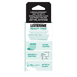 Listerine Ready! Tabs Chewable Tablets with Soft Mint Flavor, 24 Count