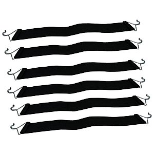 Ostlttyn Zero Gravity Chair Accessories, 6 Pcs Thicken Gravity Chair Belts, Fabric Reinforced Anti-Crack Belt for Lounge Chair Zero Gravity Chair Patio Lawn Recliner Chair, Black
