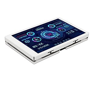 Computer Temp Monitor, Mini Screen IPS Full View Display USB Type C Interface PC Temperature Display 3.5in for Home(White)