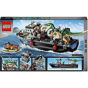LEGO® Jurassic World Baryonyx Dinosaur Boat Escape 76942 Building Kit; Cool Toy Playset for Creative Kids