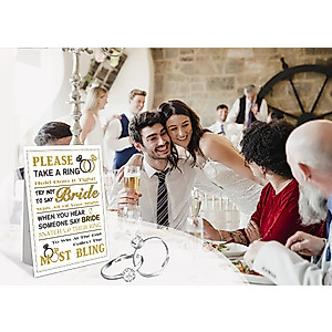 Don't say Bride Game, Put a Ring on It Bridal Shower Game with 50 Fake Rings, Bridal Shower Decorations, Bachelorette Hens Party Game, Wedding Shower Supplies - 04