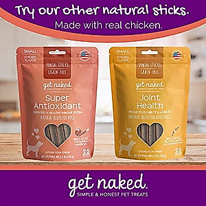 Get Naked Grain Free 1 Pouch 6.2 Oz Digestive Health Dental Chew Sticks, Small