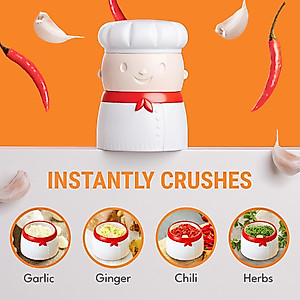 Sliq Garlic Crusher and Press with Peeler, Dishwasher Safe, BPA Free Garlic Smasher, Easy Garlic Mincer Tool, Multifunction Garlic Kitchen Gadget for Ginger, Herbs and Gifts