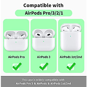 Vsagier Strong Magnetic Airpods Strap, Silicone Anti-Lost Cord Sports Lanyard with Extra Tangle-Free Cable Storage Case, Compatible with Airpods 3rd / 2nd Generation/Pro / 1(White)