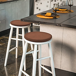 Gumcoly Memory Foam Seat Cushion 14 Inch, Round Stool Cushion, Circle Chair Pad with Removable Cover for Dining Kitchen Bar Chairs Coffee