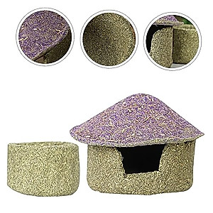 balacoo 1 Set Guinea Pig Accessories Toys Guinea Pig Treats Rat Supplies Chinchilla House Hedgehog Accessories Hideout for Small Animal Hedgehog Supplies Hamster pet House Timothy Grass