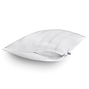 Sealy Clean Luxury 100% Cotton Zippered Encasement Stain Release Pillow Protector- King Size- 2 Pack