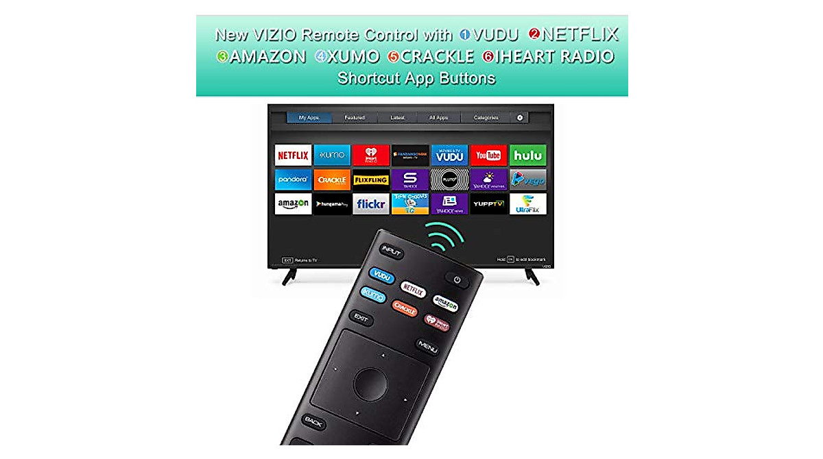 Universal Remote Control XRT136 for VIZIO Smart TVs - Broad Compatibility