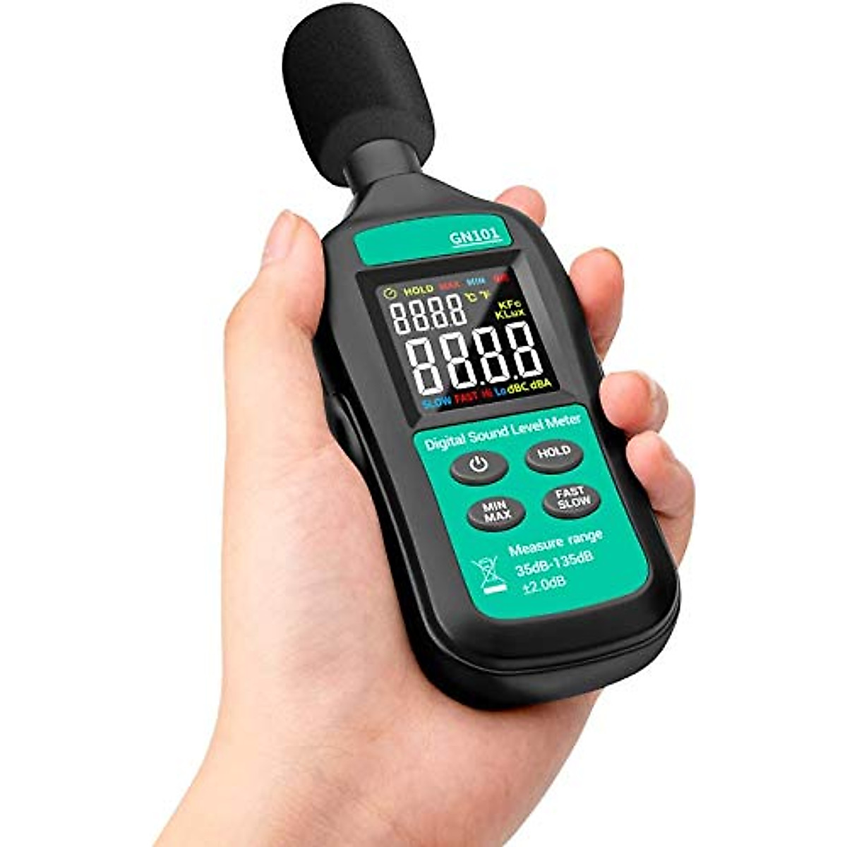 TIST Digital Noise Meter Measurement 35-135 db Intelligent Sound Level Meter Decibel Monitor Logger Diagnostic-Tool