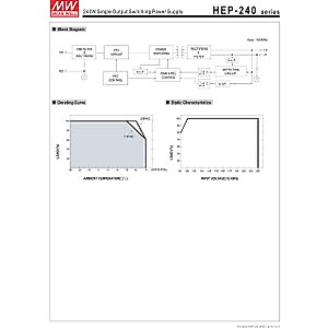MEAN WELL HEP-240-12A 12V 16A 192W Single Output Switching Power Supply Harsh Environment