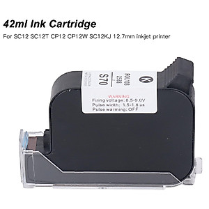 Fafeicy 42ml Ink Cartridge Replacement for Inkjet Printer High Adhesion and Quick Drying (Black)