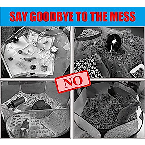 Pecow Hexagon Washable Liner for Portable Small Animal Playpen Guinea Pig Play Pen Hamster Cage fleece Bunny Carrier Indoor/Outdoor Rabbit Tent Waterproof Reusable Super Absorbent(Pee Pad Only,Coffee)