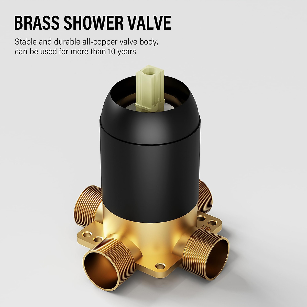 Esnbia Shower Faucet Set, Shower Head and Handle Set with 6-Inch Rain Shower Head and Tub Spout, All Metal Single-Handle Bathtub Shower Faucet Trim Kit (Shower Valve Include), Matte Black