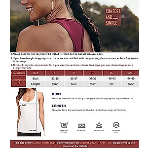 TELALEO 5-Pack Women's Workout Tank Tops, Athletic Racerback, Compression Dry Fit - Black/Grey/White/Red/Pink M