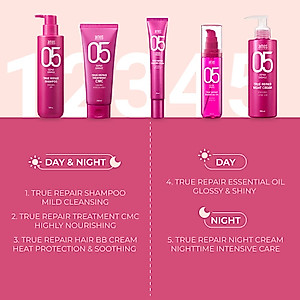 AMOS PROFESSIONAL True Repair Shampoo 17.6 oz 500g(Renewal) | Damaged Hair Care Routine | No more Tangled Hair and Split Ends | Korean Hair Salon Brand