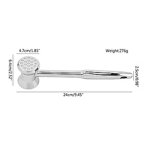 Household Stainless Steel Loose Beef Mace Steak Tender Meat Beat Hammer Kitchen Meat Hammer Meat Tenderizer Meat Hammer Dishwasher Safe Tenderizer Cooking Utensils