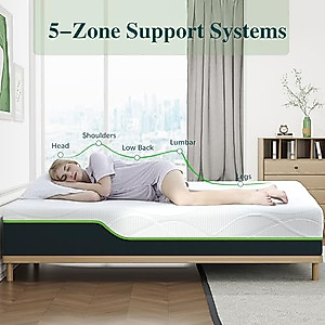 Rest Only Full Mattress for Pressure Relief, 10 Inches Cooling Gel Memory Foam Hybrid Mattress, Mattress Full Size with Individual Pocket Spring for Motion Isolation, Medium Firm