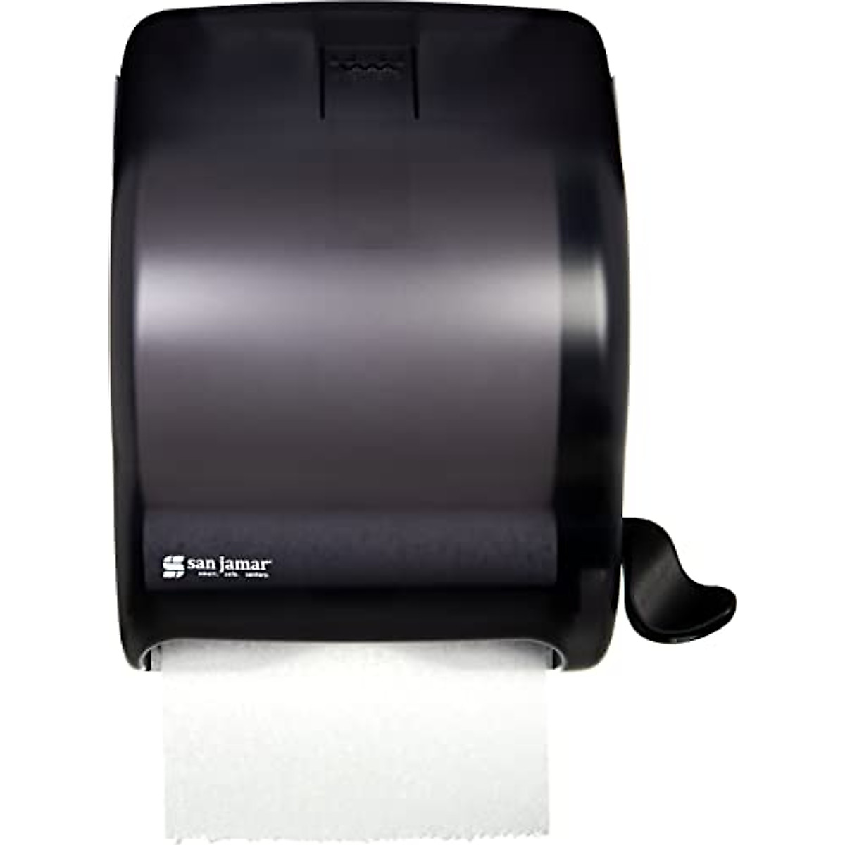San Jamar Classic Element Plastic Lever Roll Towel Dispenser, Black Pearl