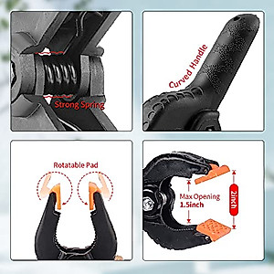 Hemmotop T Shape Backdrop Stand Portable 5ft Wide 6.5ft Tall, Green Screen Stand Adjustable Photo Background Stand with 4 Clip Clamps and Carry Bag for Video Studio Parties