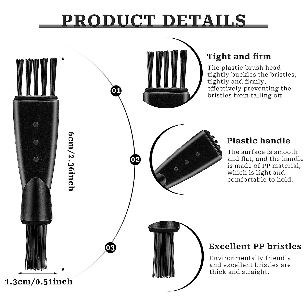 Electric Shaver Cleaning Brush 16 PCS Mens Razor Brush Double-Headed Trimmer Brush Cleaner for Beard Hair Trimmer, Hair Clipper, Razor, Barber, Electric Shaver