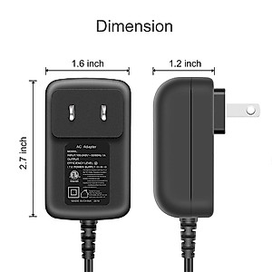 VIFOCUFY 16V 2A 1.5A AC Adapter Power Supply 32W 10 Tips Power Cord with UL Listed Charger Replacement for Webcams Monitors Scanners Routers LED Lights
