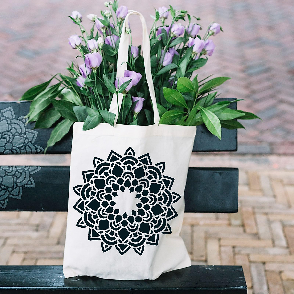 9 Pack Large Mandala Stencils for Painting Mandala Painting Templates Reusable Floral Mandala Drawing Stencils for Wall Floor Furniture Fabric Canvas Wood DIY Craft Art Supplies Home Decor