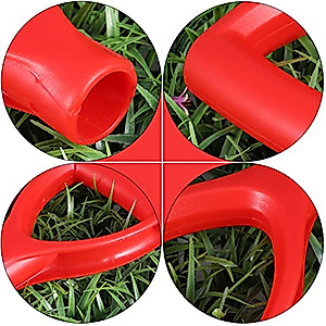 Cabilock 2pcs Shovel D Grip Replacement Handle Plastic 3. 2cm for Garden Spade Rake Snow Shovel Digging Raking Tools Red