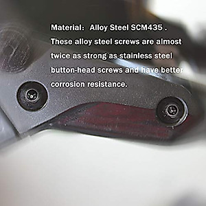 FullerKreg M4-0.7 x 6mm Button Head Socket Cap Screw, ISO 7380 Hex Drive, Class 10.9, Black Oxide Finish, Alloy Steel (Pkg of 100)