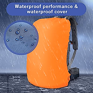 UTEBIT 50L Hiking Backpack, Lightweight Packable Camping Daypack, Water Resistant Foldable Travel Outdoor Backpacks for Men Women with Rain Cover