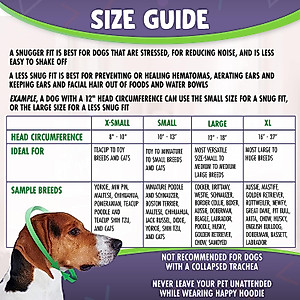 GERUSEA Dog Ears Cover for Bathing Drying and Grooming, Pet Hood for Anxiety Relief and Calming, Dog Ear Protector, Snood and Head Wear (Large Size)