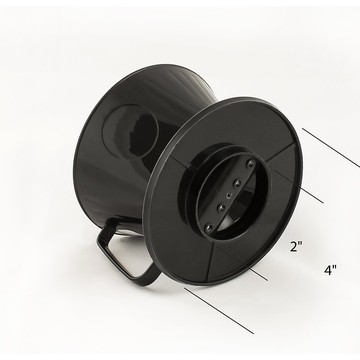 Fino Pour-Over Coffee Brewing Filter Cone, Number 1-Size, Black, Brews 1 to 2-Servings