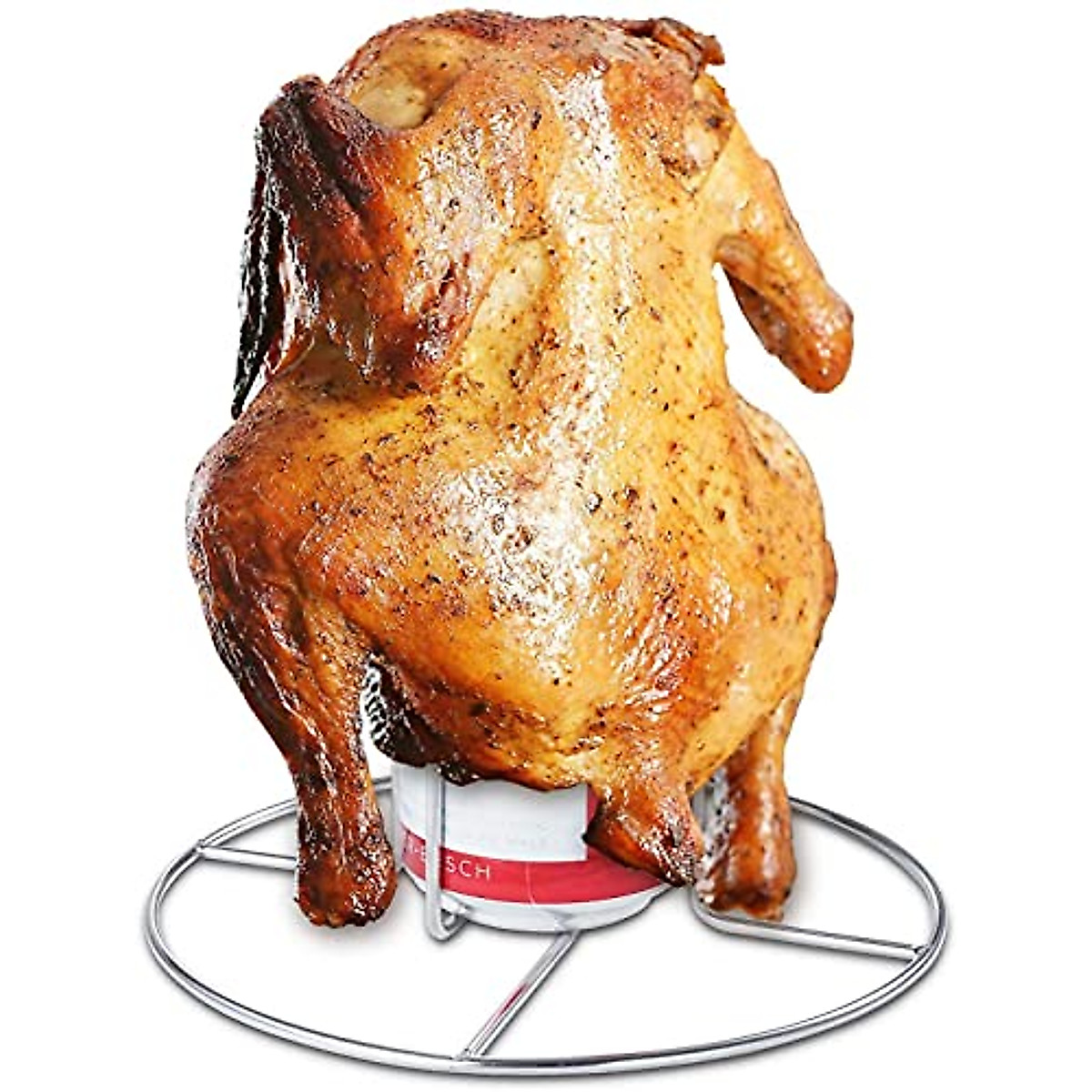 2 Pcs Beer Can Chicken Holder for Grill Oven Smoker Sturdy Stainless Steel Beer Butt Chicken Stand for Whole Chicken Roaster Easy to Use and Clean Chicken Rack for Tender and Juicy Chicken Turkey