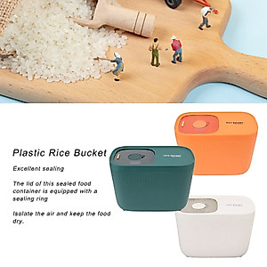 Rice Bucket, Rice Container Proof Plastic Multi Use for Flour (White)