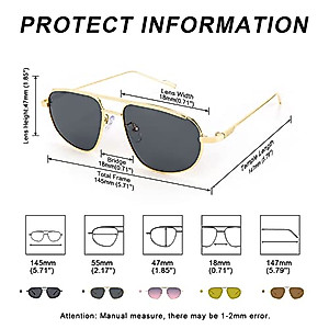 FEISEDY Retro Trendy Aviator Sunglasses Women Men 90s Small Vintage Glasses Stylish Gold Metal Oval Sunglasses B2906